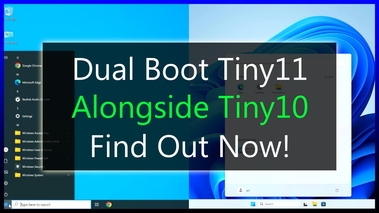 How To Dual Boot Tiny11 Alongside Tiny10 Find Out Now Youtube