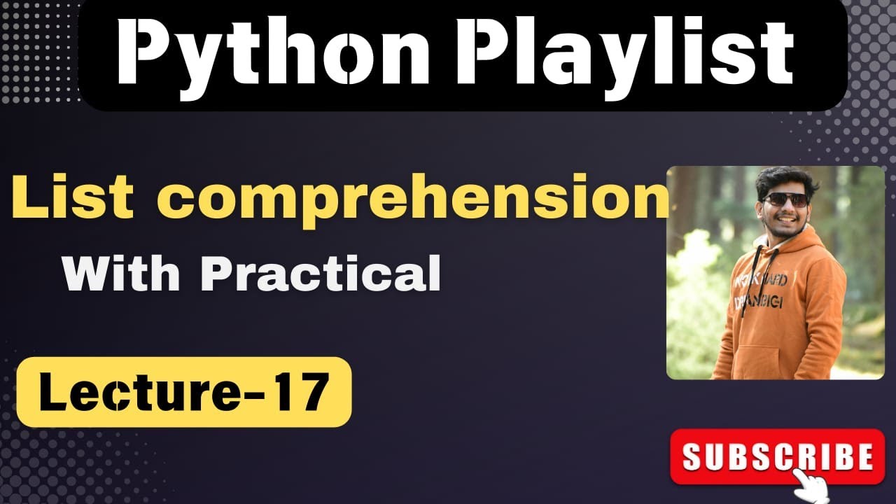 17 Python List Comprehension Python Playlist Youtube