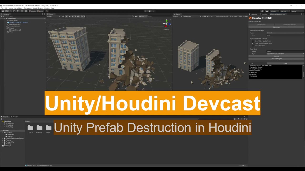 Unity Houdini Devcast Unity Prefab Destruction Youtube