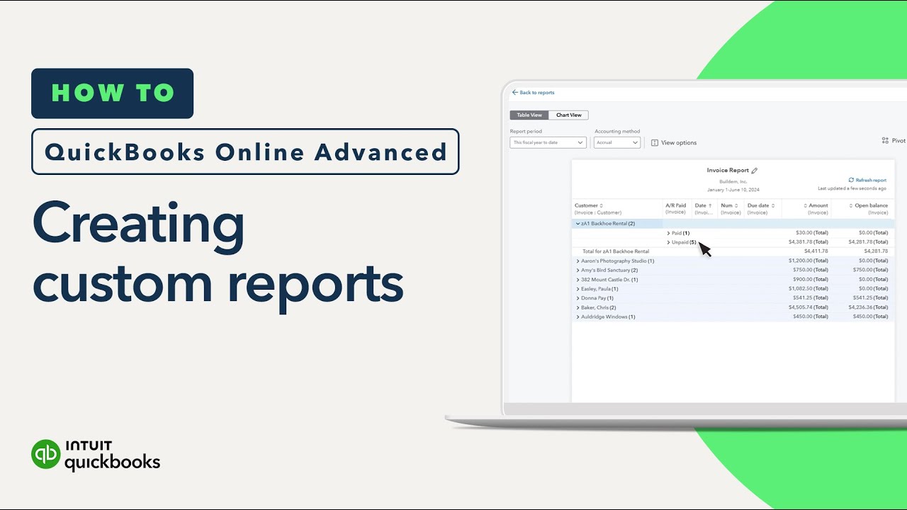 How To Build Custom Reports In Quickbooks Online Advanced Youtube