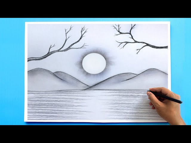 How To Draw A Simple Landscape Easy Pencil Drawing 47 Off