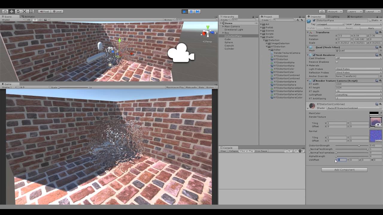 Render Texture Distortion Shader Unity3d Youtube