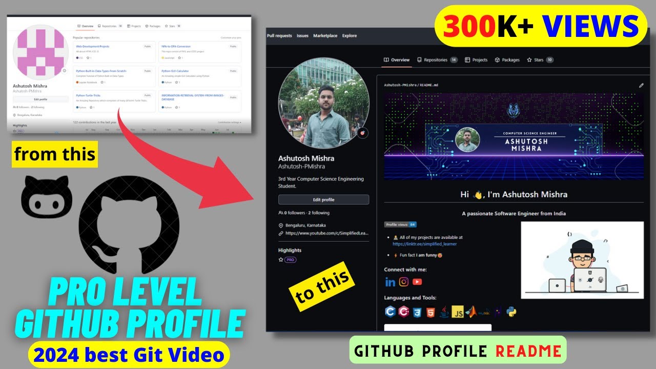 Make Your Github Profile Looks Pro Next Level Amazing Github Readme