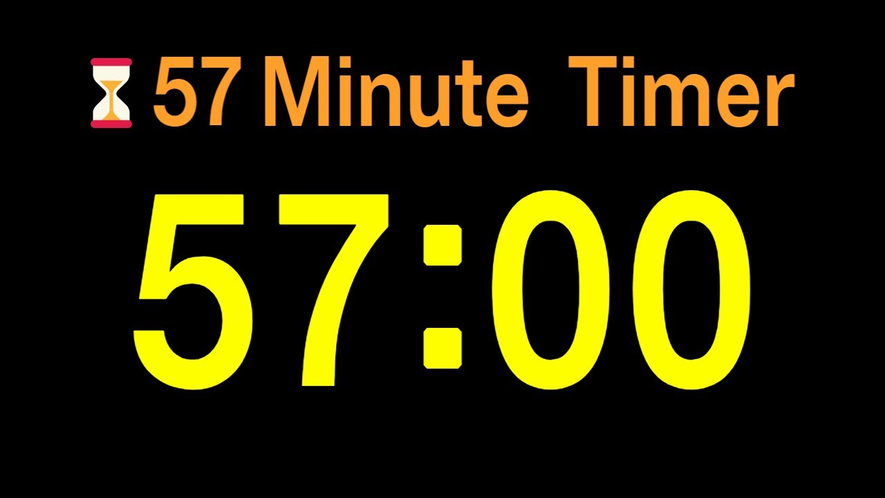 вџ 57 Minute Timer рџ љ Alarm рџ ќ Simple Timer Youtube