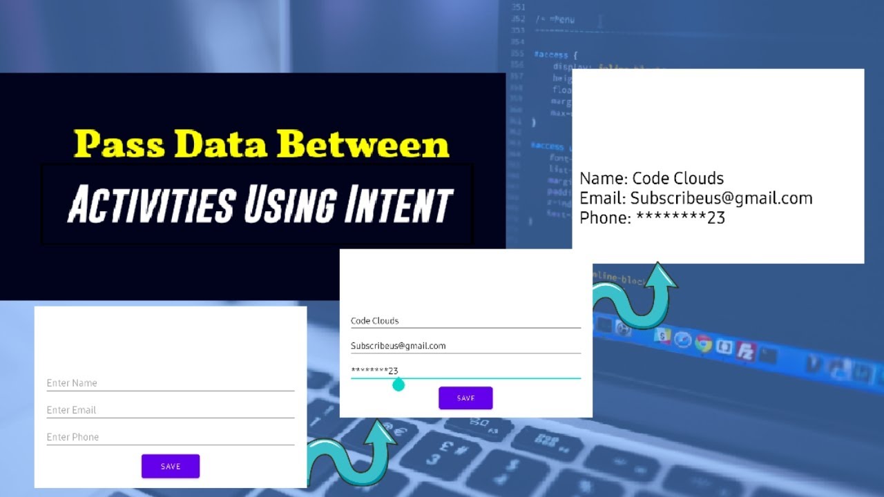Pass Data Between Activities Using Intents Kotlin Android Studio