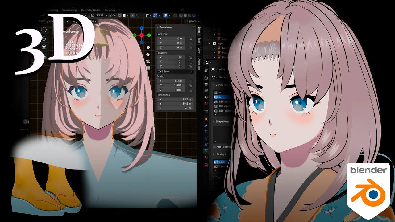 Blender Making Anime Character Youtube