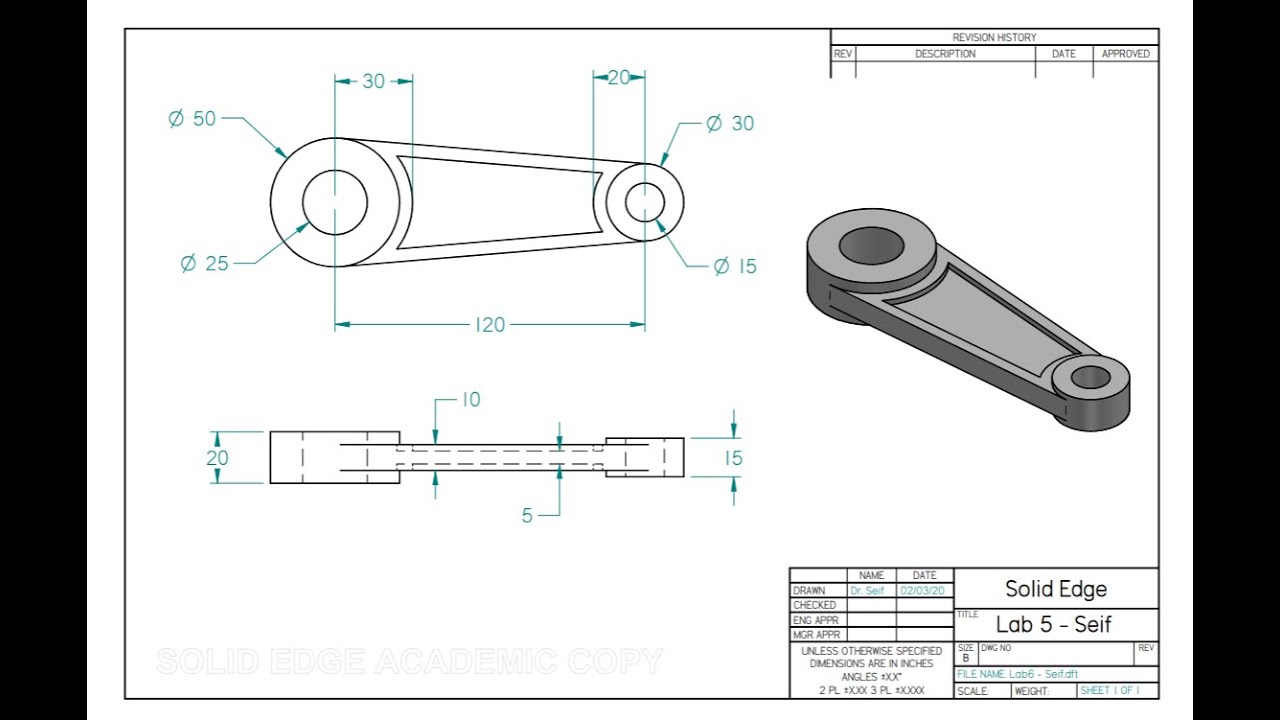 Learning Solid Edge Lab 5 Youtube