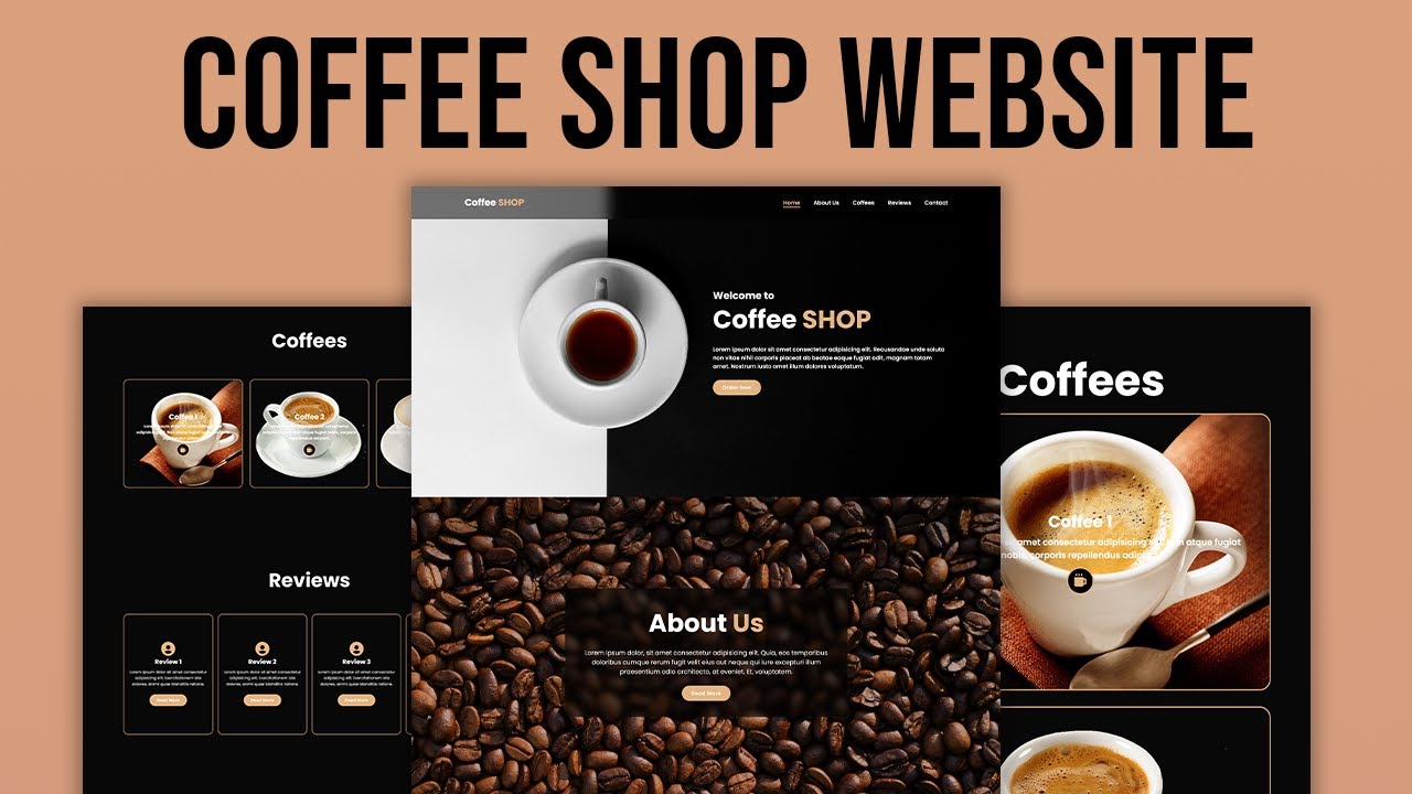 How To Make Responsive Coffee Shop Website Using Html Css Javascript