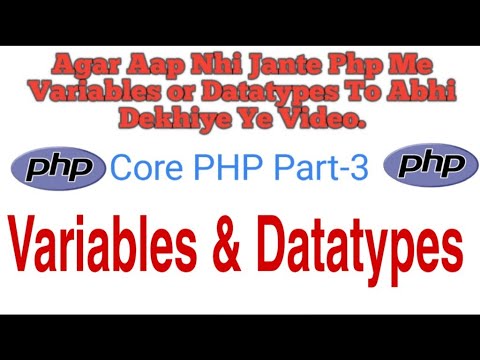 Php Tutorial For Beginners Full Variables Datatypes Part 3 Web