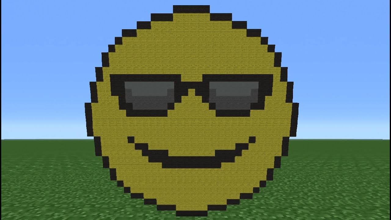 Minecraft Tutorial How To Make A Sunglasses Emoji Youtube