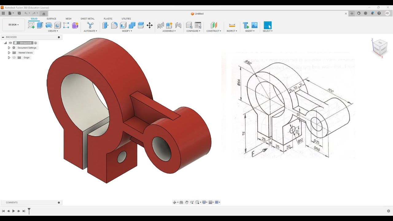 Fusion360 Part Modeling Tutorial 76 Design 3dmodeling