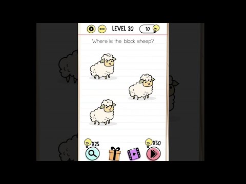 Where Is The Black Sheep Level 20 Brain Test Solved Youtube