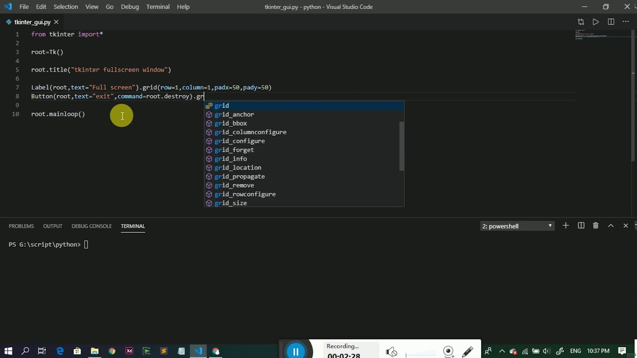 How To Make Fullscreen Tkinter Window Python Youtube