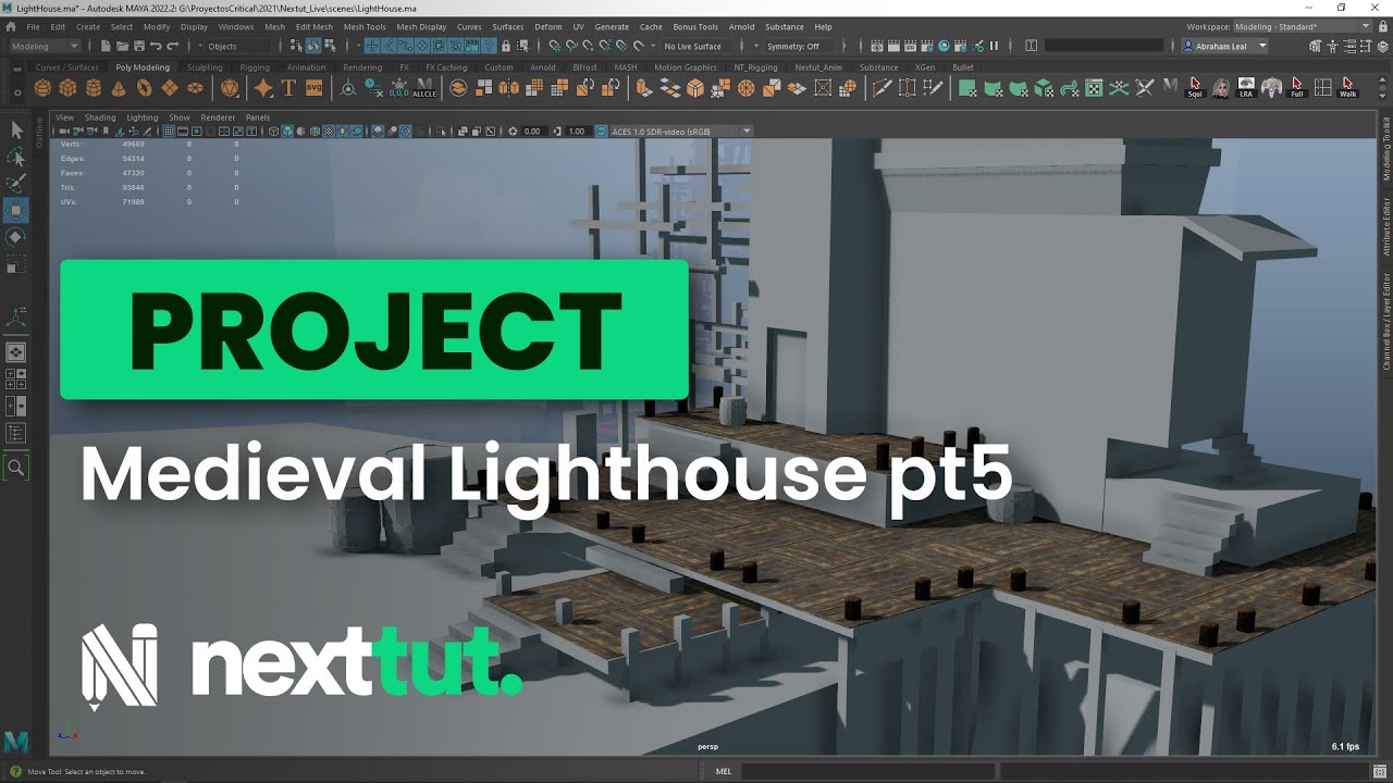 Maya Texturing Tutorial Medieval Lighthouse Part 05 Youtube
