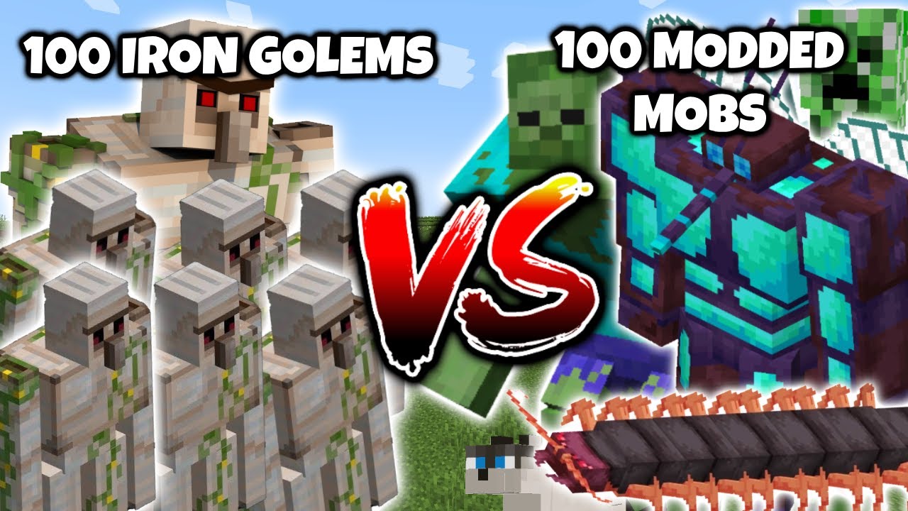 Can 100 Iron Golems Defeat 100 Of Every Mob In Minecraft Minecraft