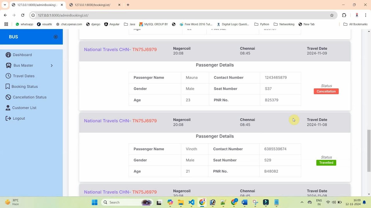 Online Bus Ticket Booking System Project Using Django Python Html5