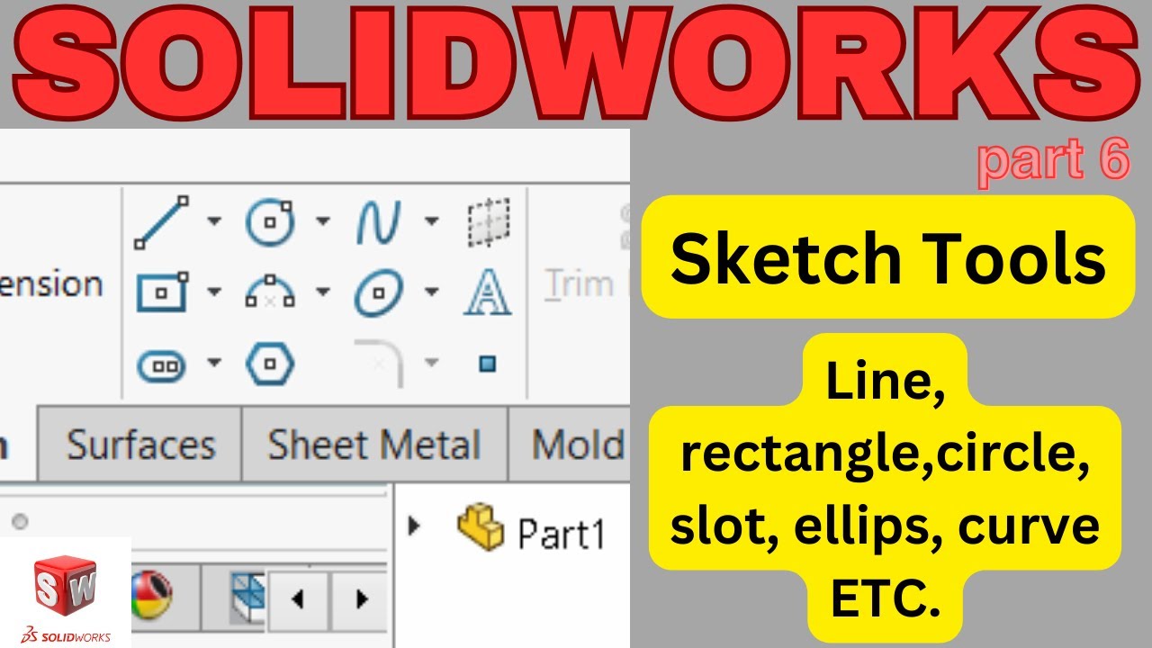 All Sketch Tools In Solidworks Solidworks Tutorial For Beginners
