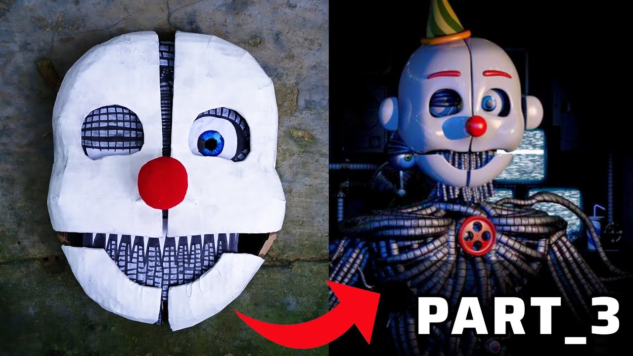How To Make Ennard Mask With Cardboard Easy Tutorial Part 3 Youtube