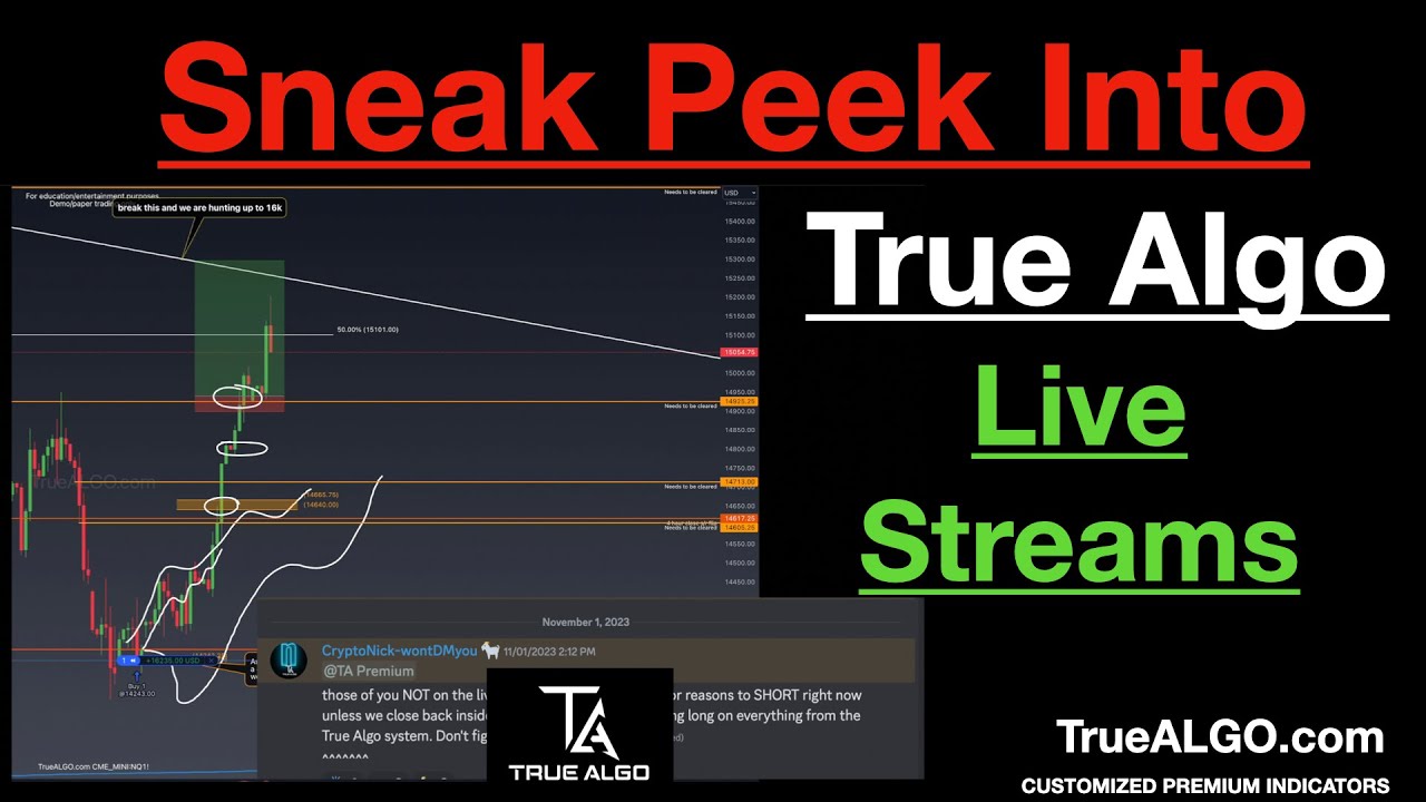 Sneak Peek Into True Algo Live Streams Futures Traders Look At This