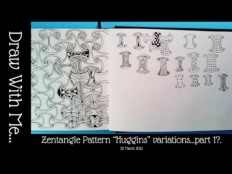 Zentangle Pattern Huggins Variations Part 1 Youtube