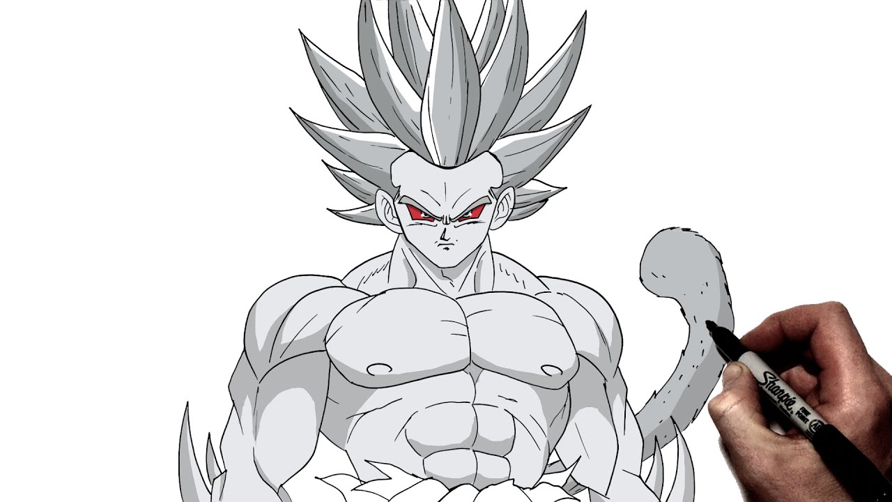 How To Draw Goku Ssj10 Step By Step Dragon Ball Youtube