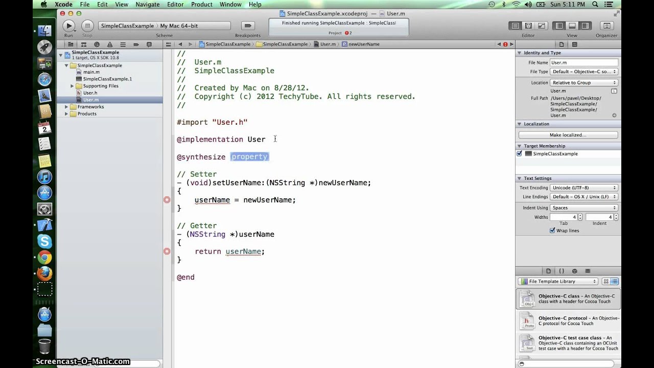 Properties In Objective C Youtube