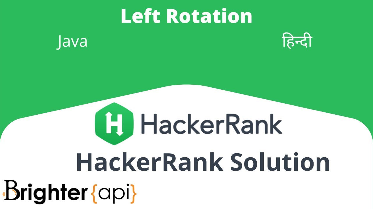 Hackerrank Data Structure Arrays Left Rotation Solution In Java Youtube
