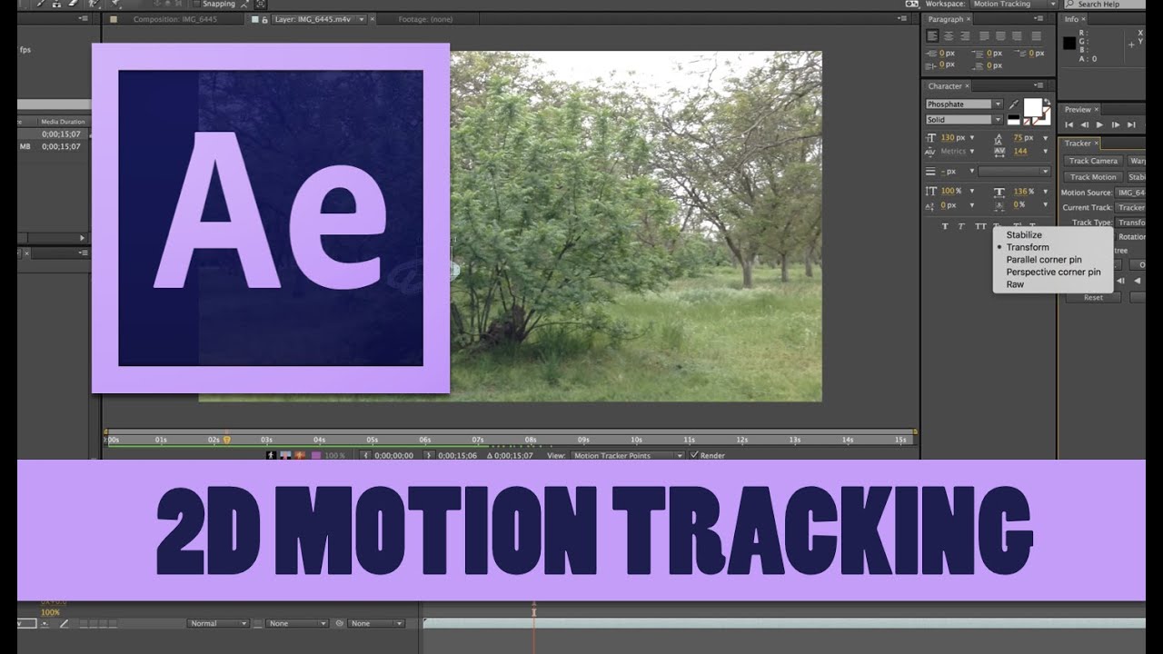 How To 2d Motion Track In After Effects Tutorial Youtube