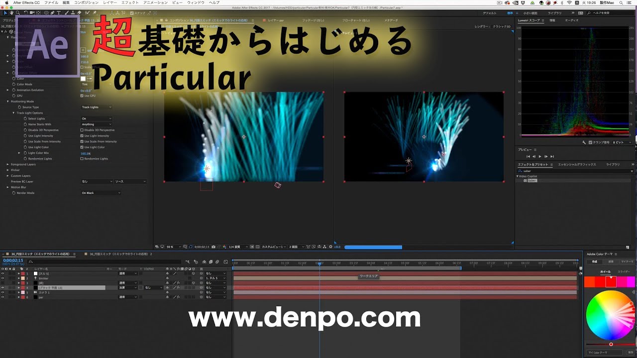 After Effects Trapcode Particular Liquid Aslnice