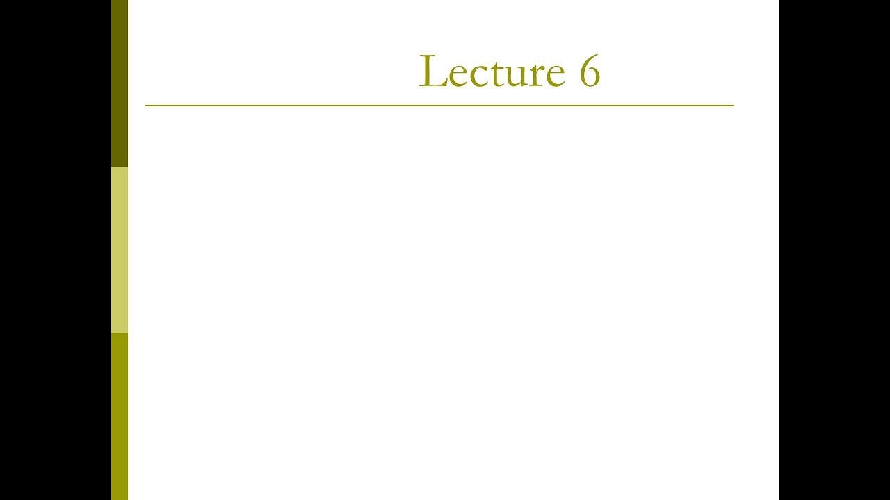 Lecture6 Youtube