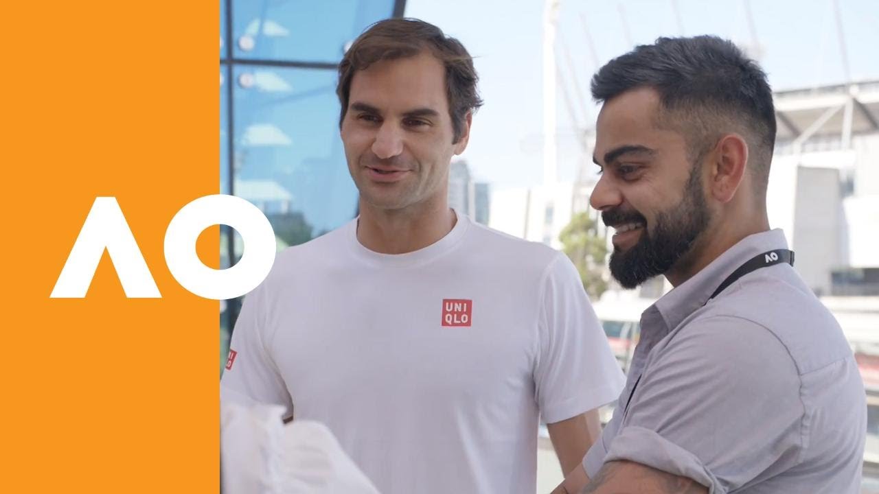 Roger Federer Meets Virat Kohli Australian Open 2019 Youtube