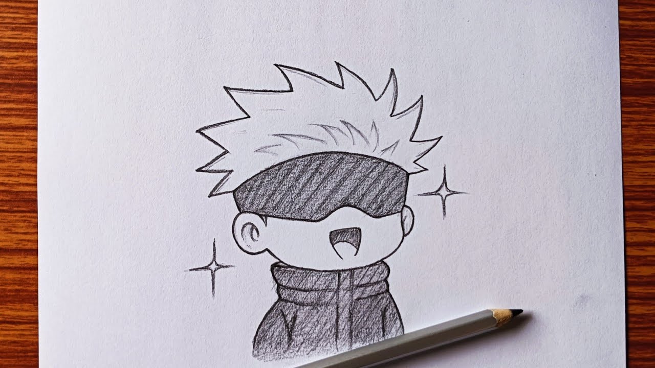 How To Draw Satoru Gojo Chibi Step By Step Easy Gojo Drawing For