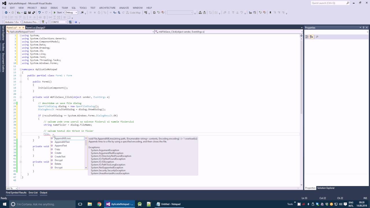 Tutorial Aplicatii Windows In C Windows Forms 2 Aplicatie