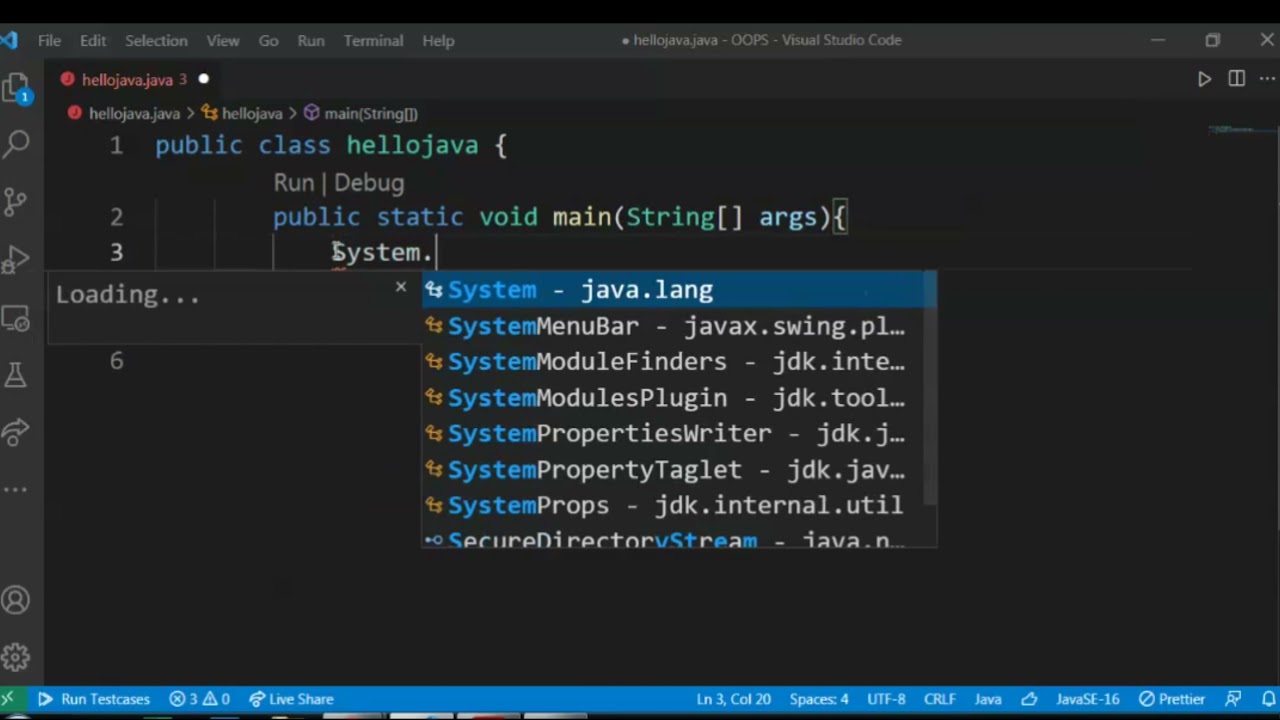 Oops 1 A Java Program To Display Greeting Message Like Hello Java