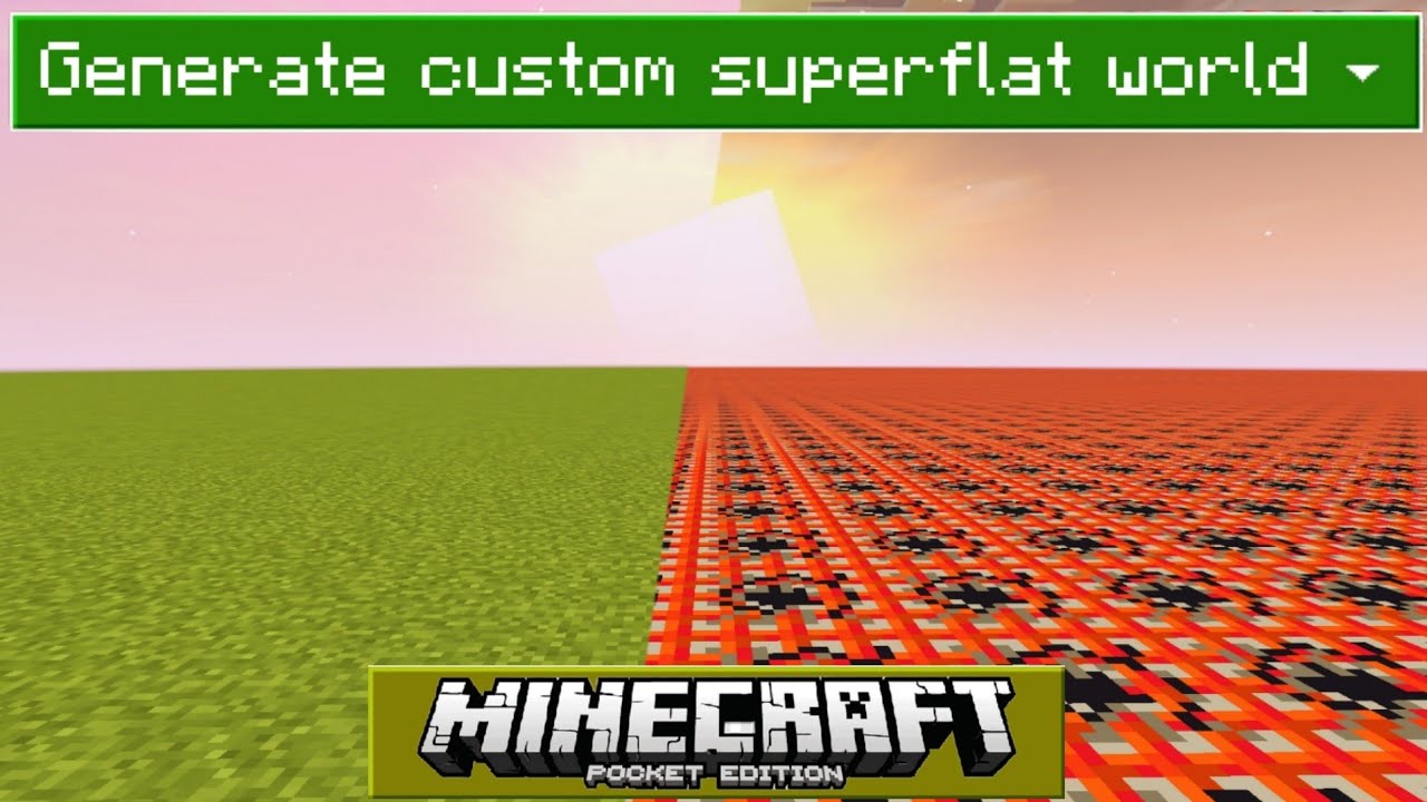 How To Generate A Custom Superflat World In Minecraft Pe Bedrock Youtube