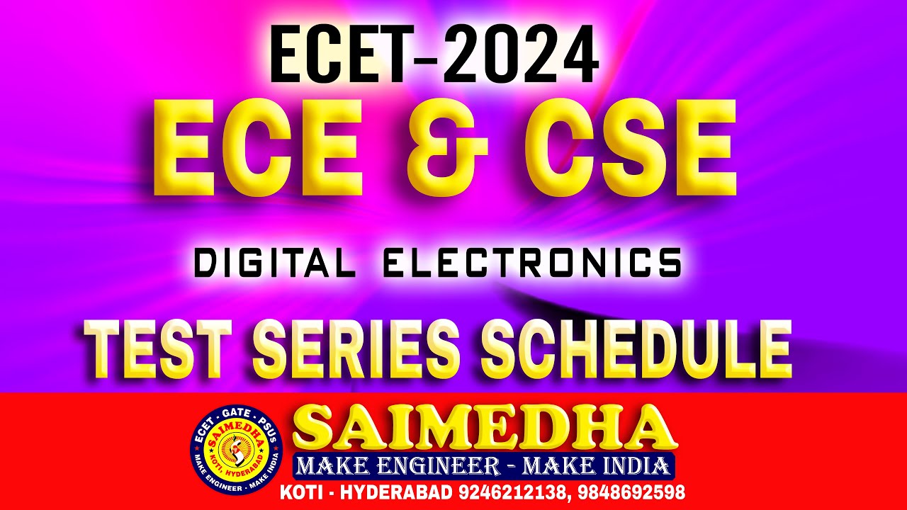 Digital Electronics Exam Schedule Ece Cse Ecet 2024 Youtube
