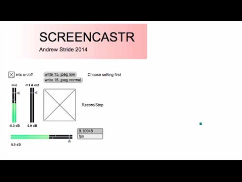 Max Msp Screencast Desktop Capture Patch Demonstration Youtube