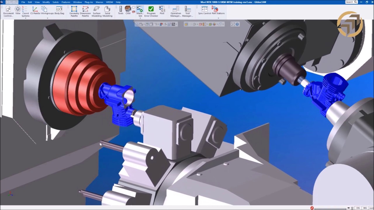 2 Minutes With Gibbscam Multi Task Machining Youtube