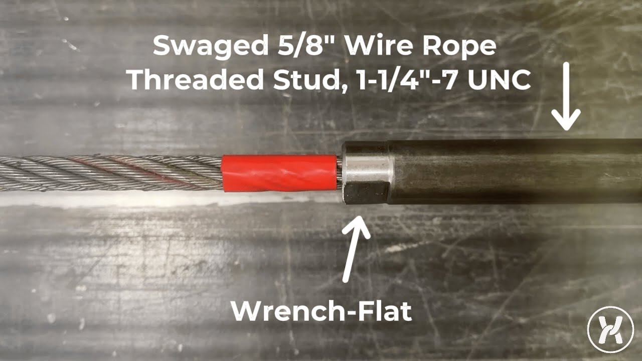 5 8 Wire Rope With Swaged Threaded Stud Destructive Pull Test