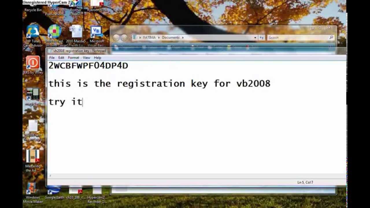 Registration Key For Visual Basic 2008 Hd Youtube
