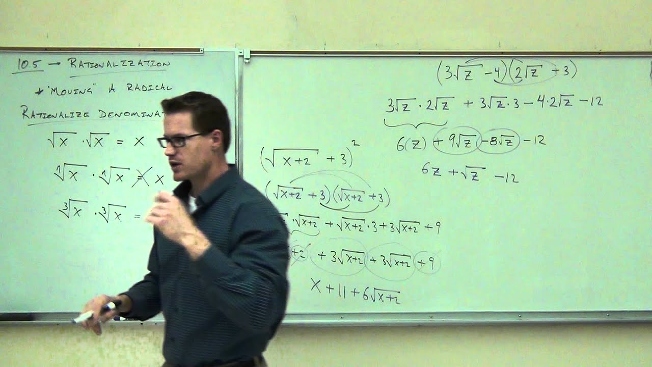 Intermediate Algebra Lecture 10 5 Part 1 Youtube