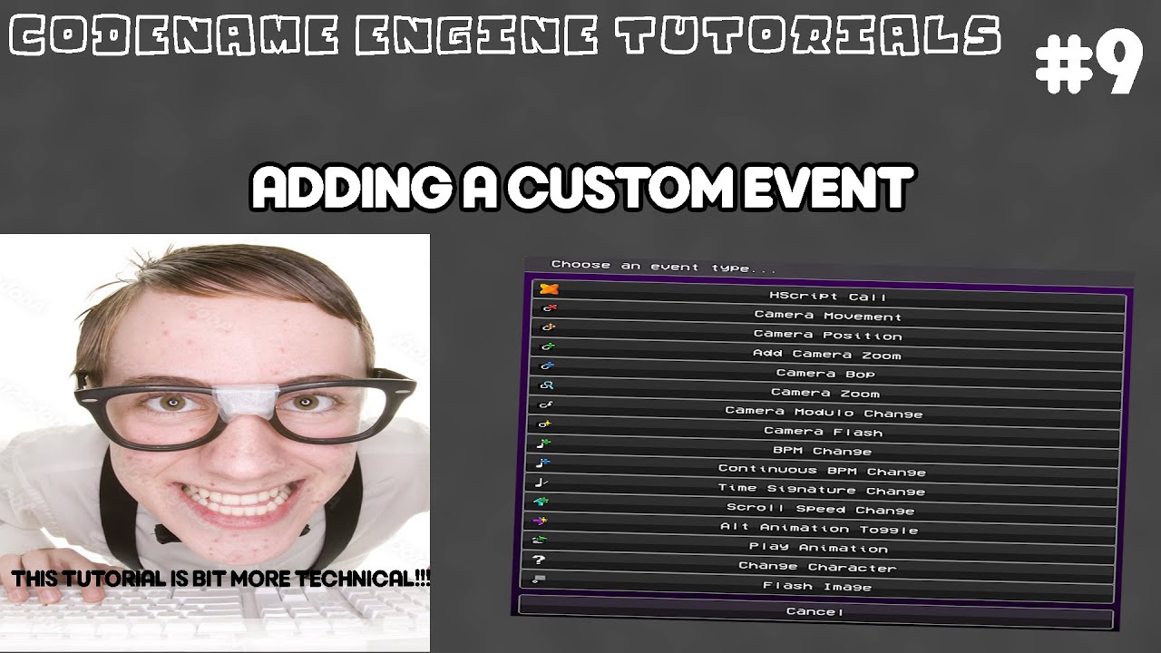 Codename Engine Tutorials 9 Adding Custom Events Youtube