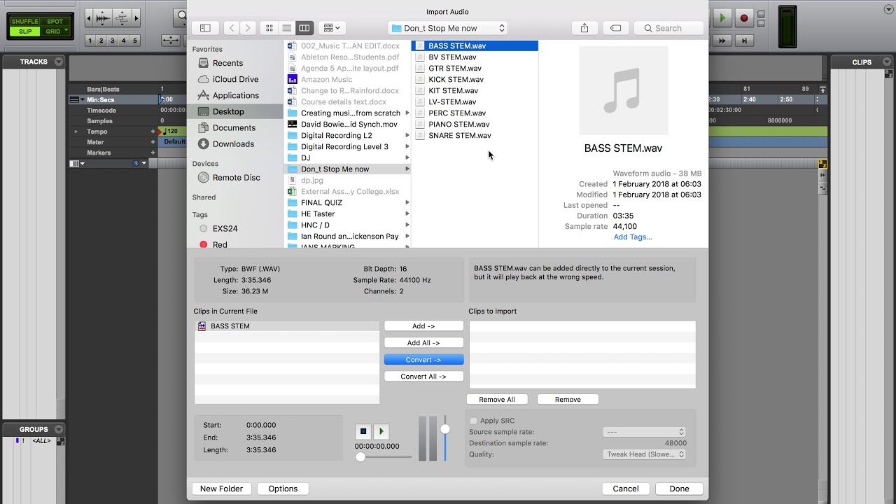2 Importing Audio On Pro Tools Youtube