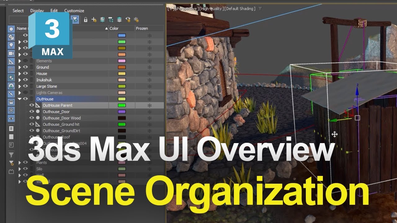 Autodesk 3ds Max Ui Overview Scene Organization Youtube