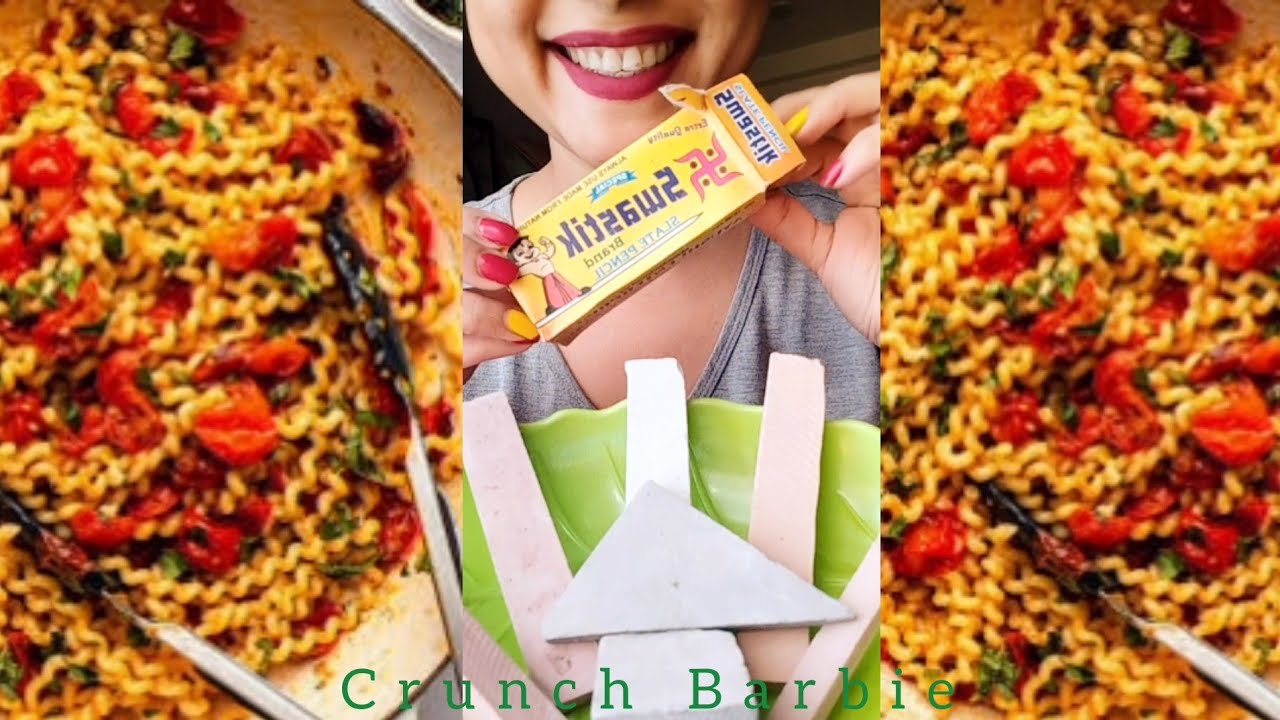 Eating Slate Pencil Please Subscribe To My Channel Crunch Barbie