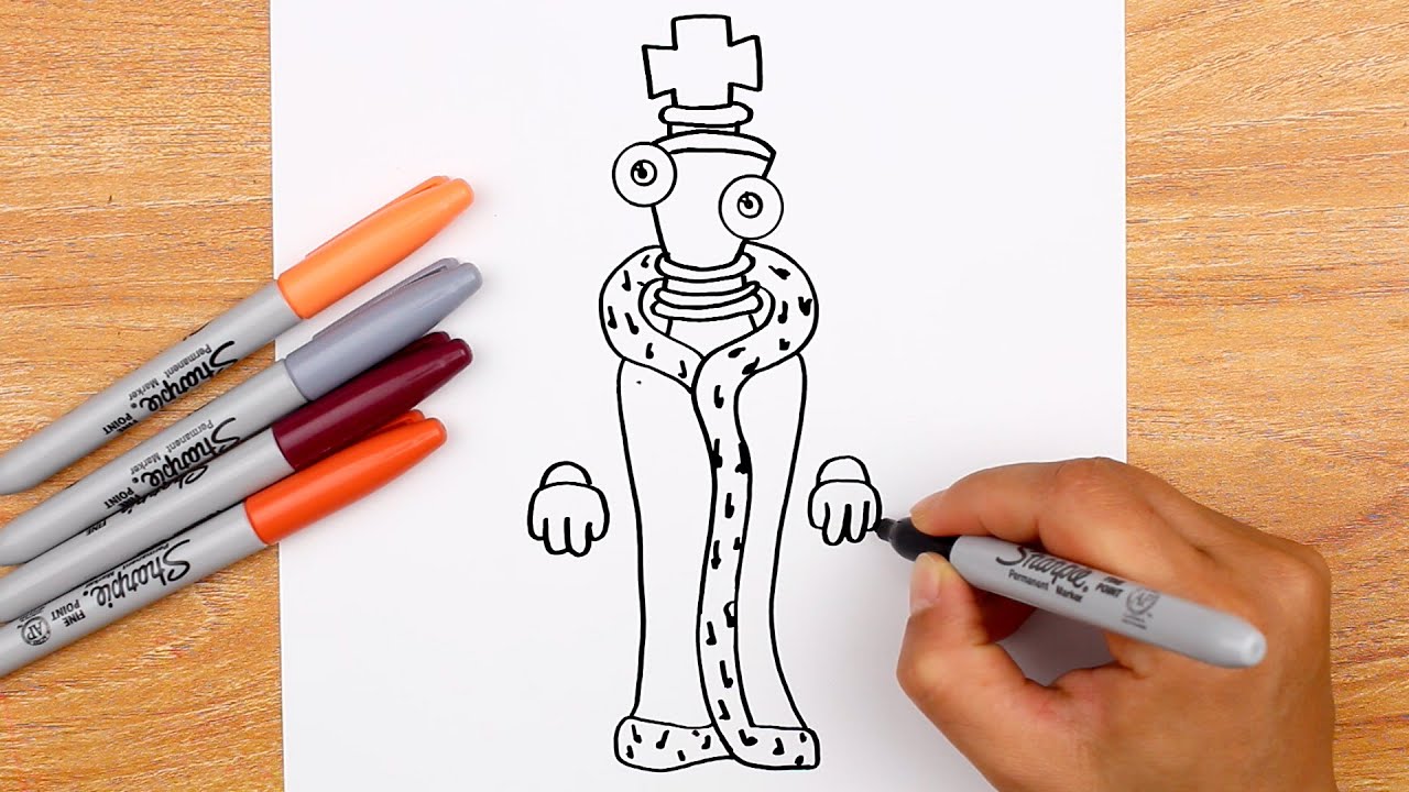 How To Draw Kinger From The Amazing Digital Circus Step By Step Youtube