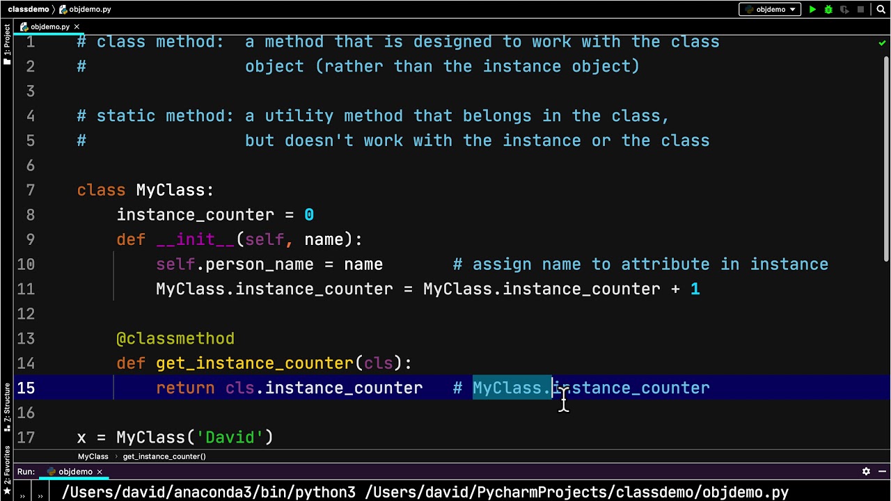 Classes 5 Classmethod And Staticmethod Youtube
