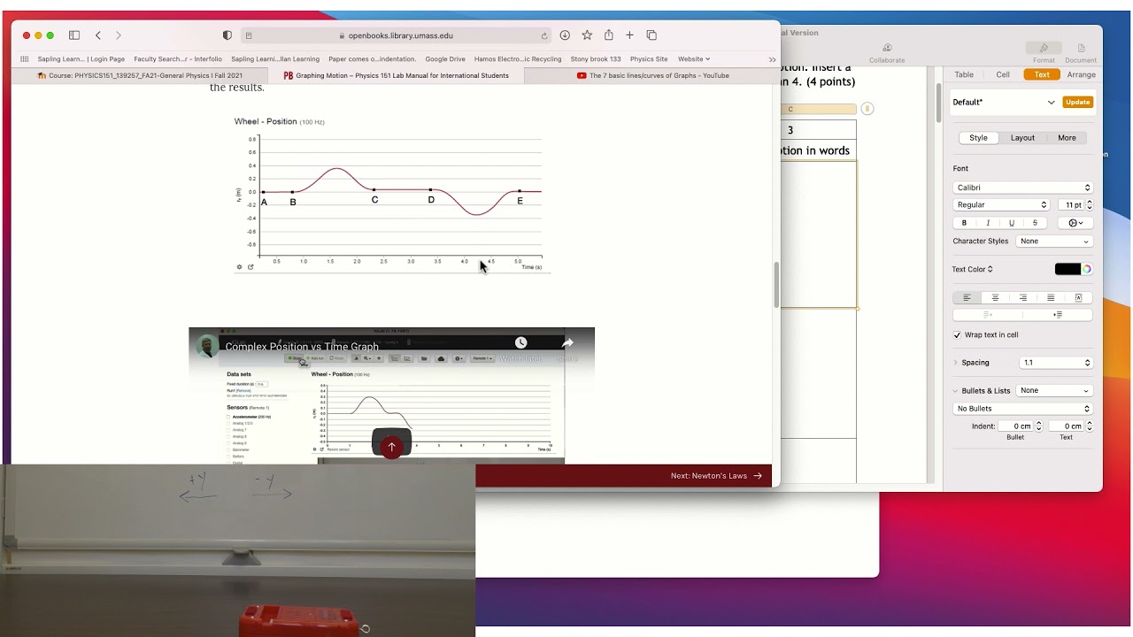 Graphing Motion Lab Setup International Youtube
