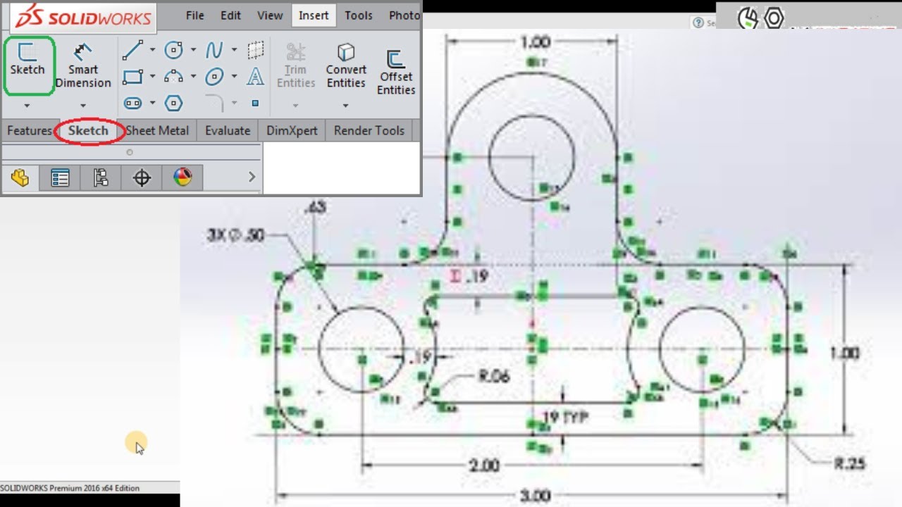 Solidworks Tutorial Solidworks Sketch Command Youtube
