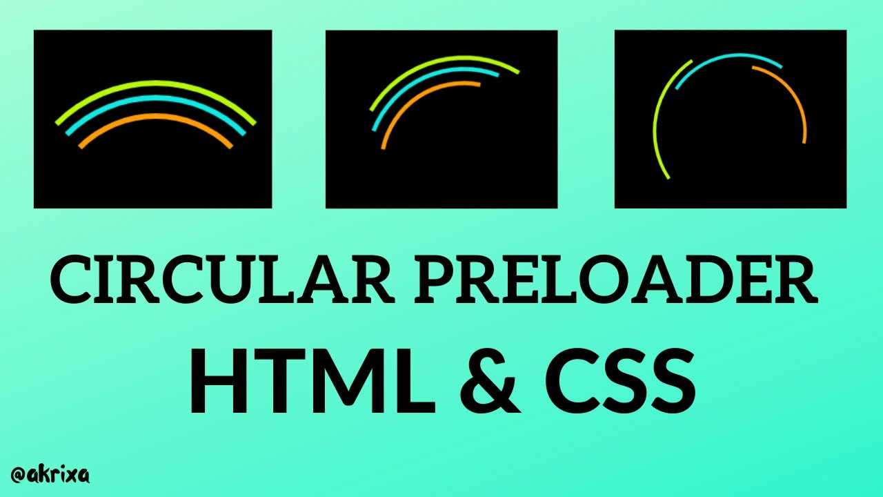 Circular Preloaders Using Html And Css Create Circular Ring With Css